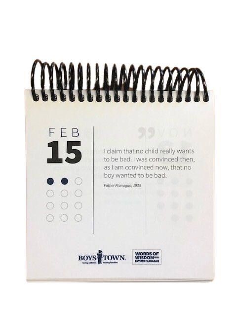 Father Flanagan's Words of Wisdom Calendar – Boys Town Gift Shop